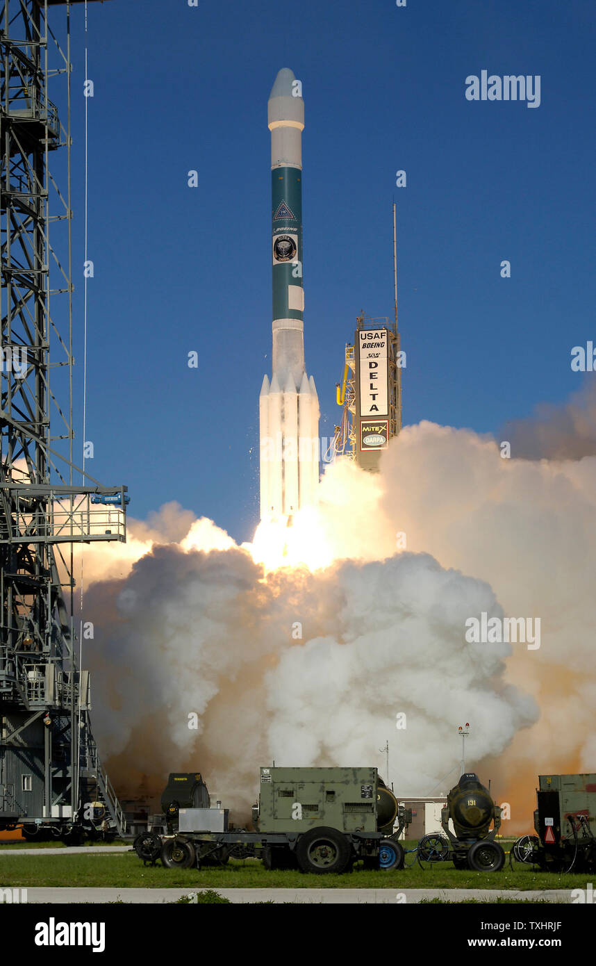 A Boeing Delta 2 rocket launches from Complex 17A at the Cape Canaveral ...