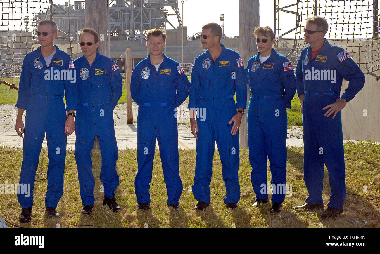 Astronauts of the upcoming space shuttle mission, STS 115, Brent Jett ...