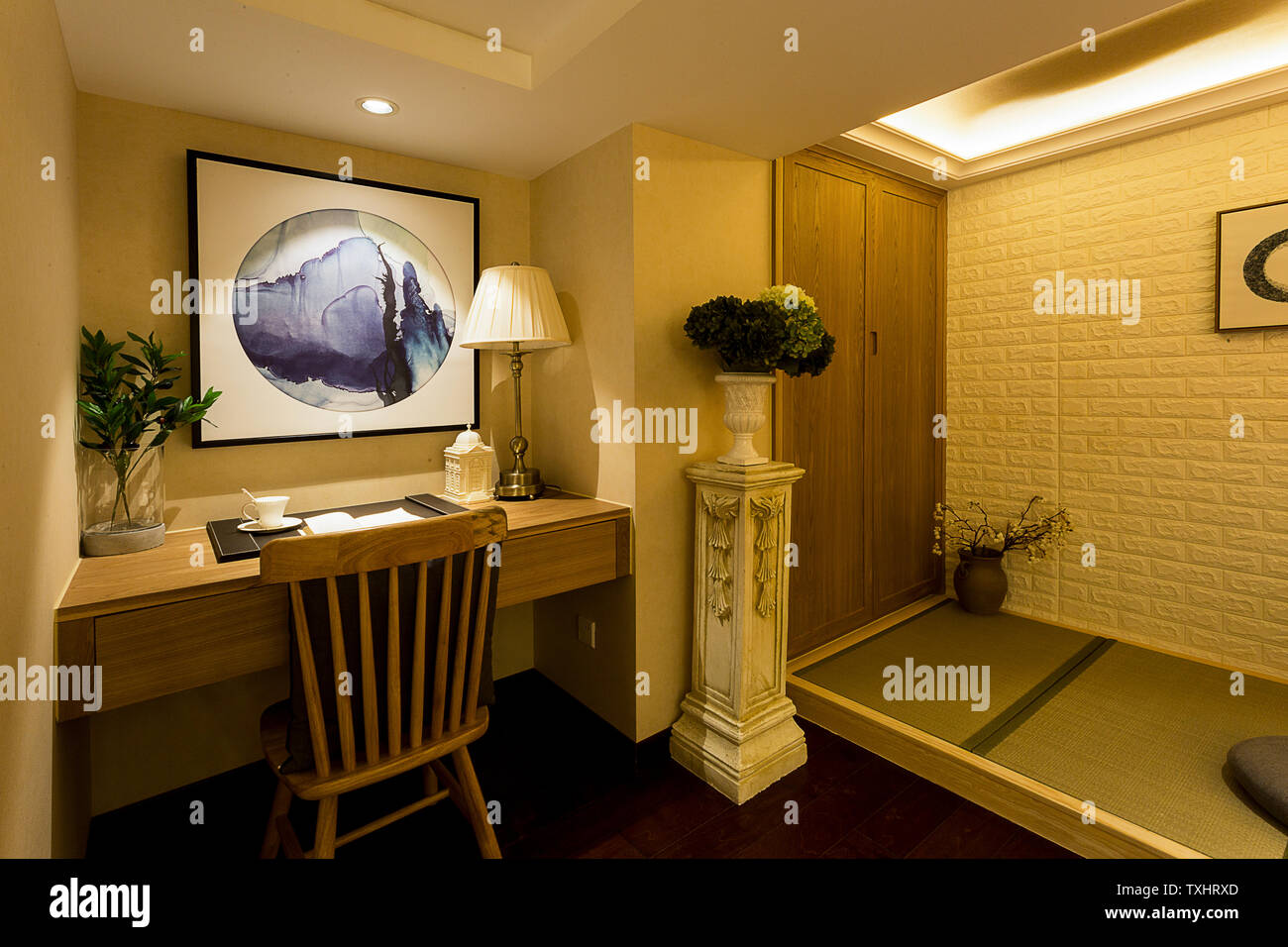 Interior design sample room contact V letter: Cheng730 Stock Photo - Alamy