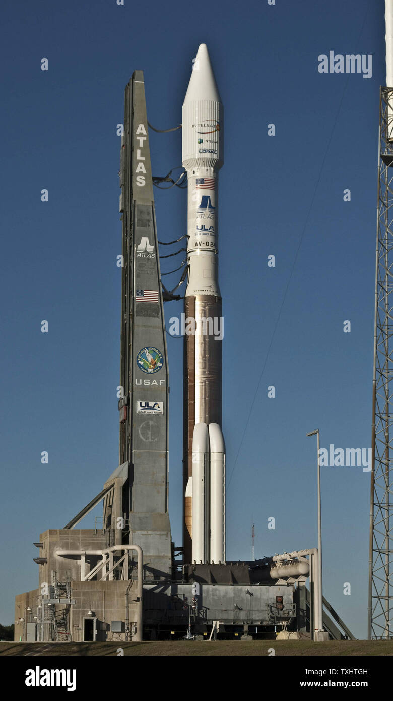 The United Launch Alliance Atlas V rocket sits at Space Launch Complex ...