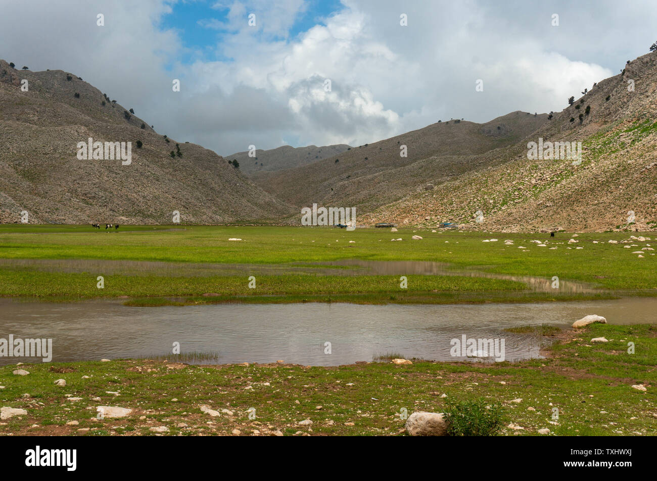 Mountain landscape scene with a river,Turkey Stock Photo - Alamy