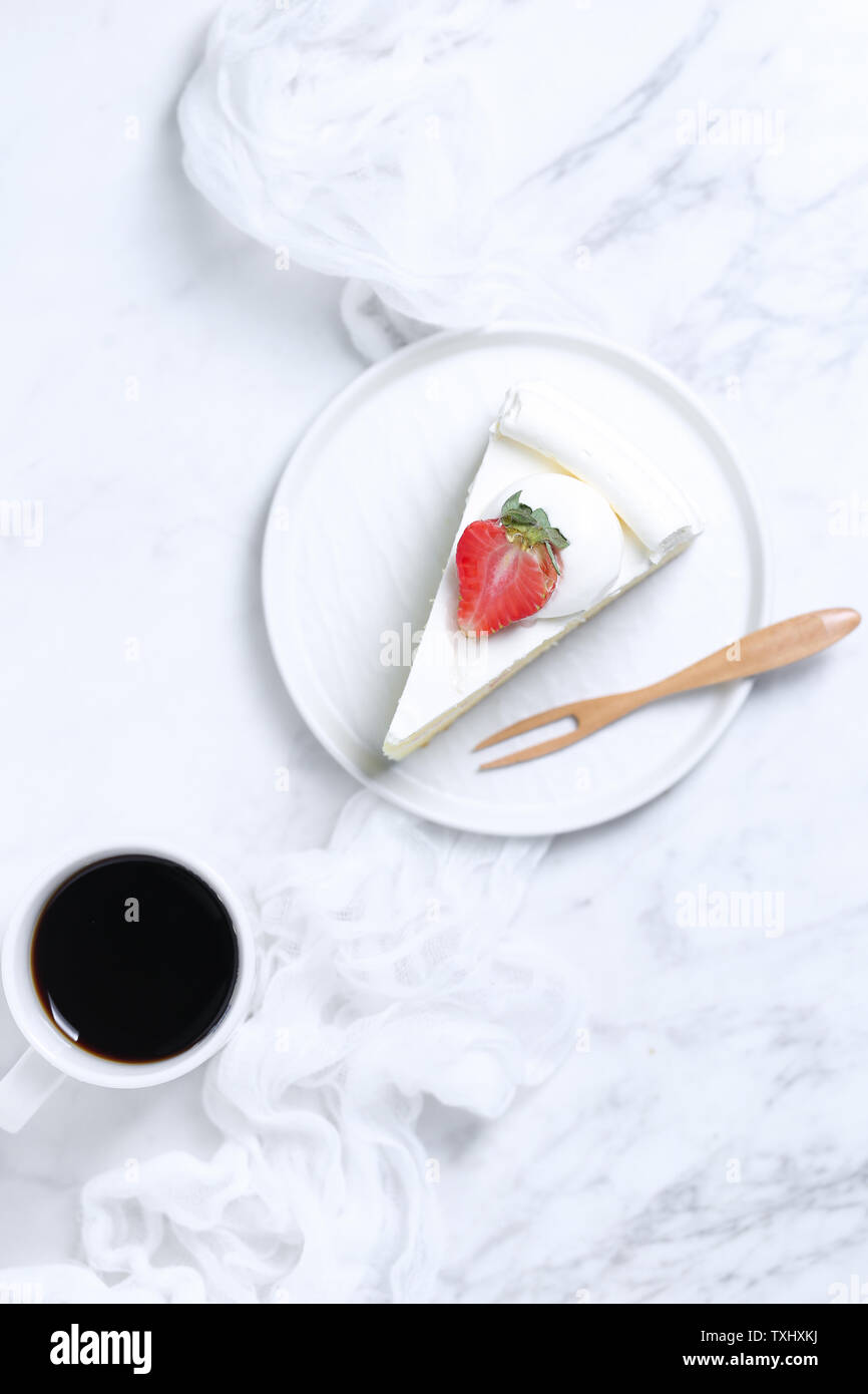 Strawberry cream Qi Feng cake Stock Photo - Alamy
