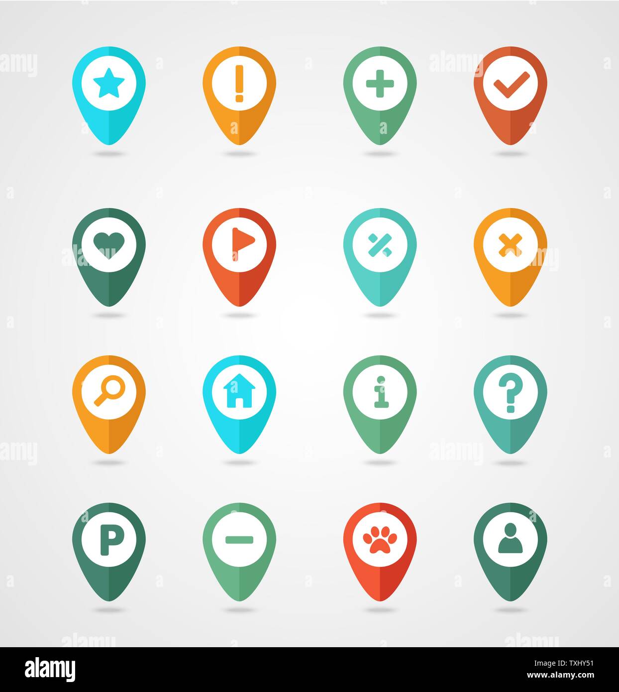 Pin map icon set. Map pointer. Map markers. Destination vector icon ...