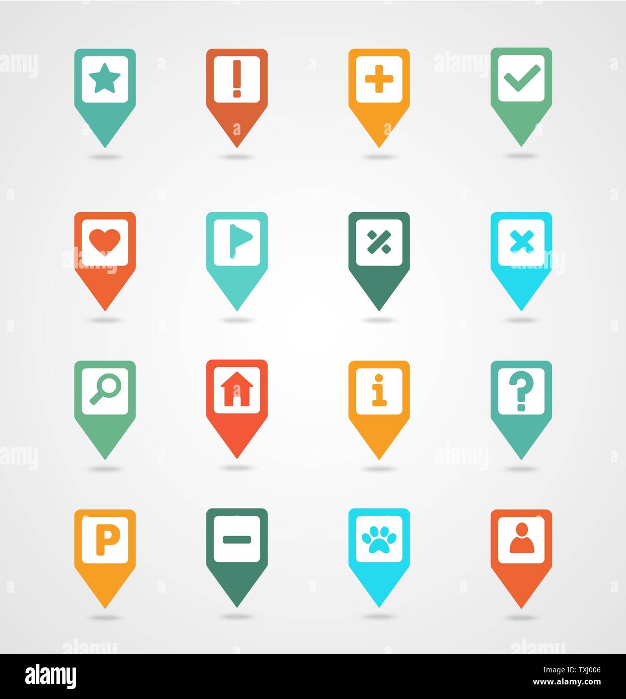 Pin map icon set. Map pointer. Map markers. Destination vector icon ...