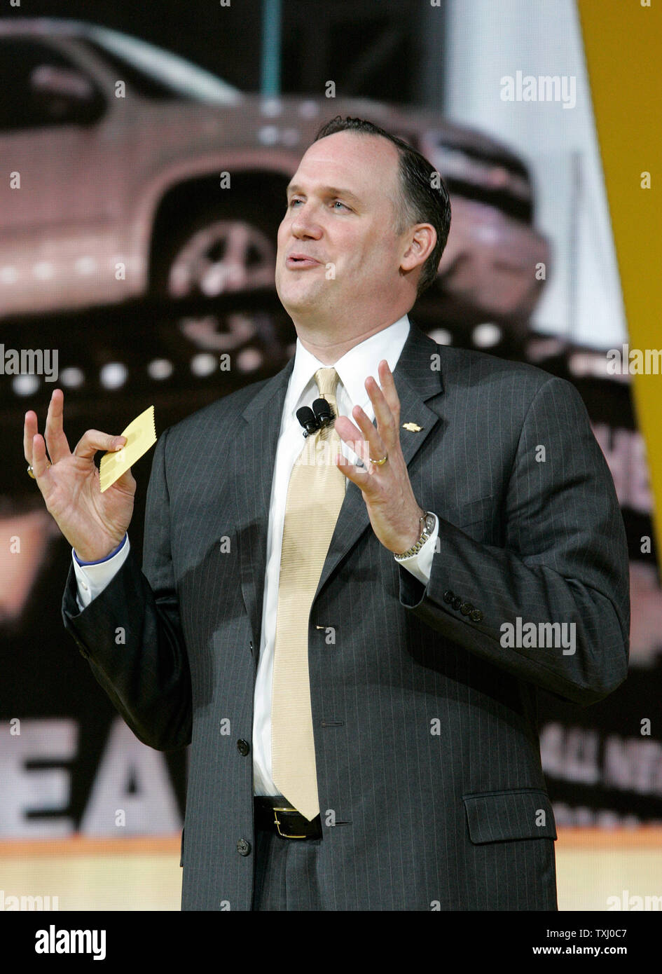Chevrolet General Manager Ed Peper Introduces The 2007 Chevy Avalanche At The 2006 Chicago Auto
