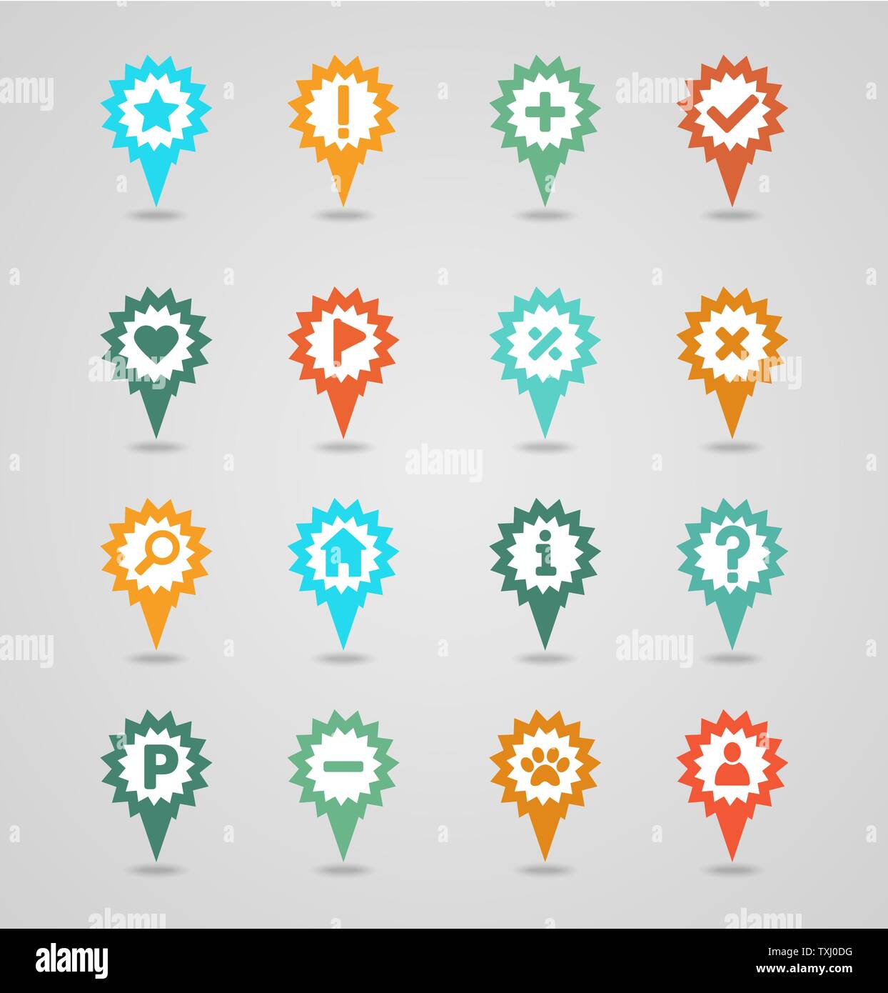 Pin map icon set. Map pointer. Map markers. Destination vector icon ...