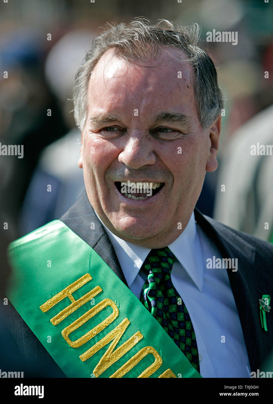 Chicago Mayor Richard M. Daley smiles at the annual St. Patrick's Day ...