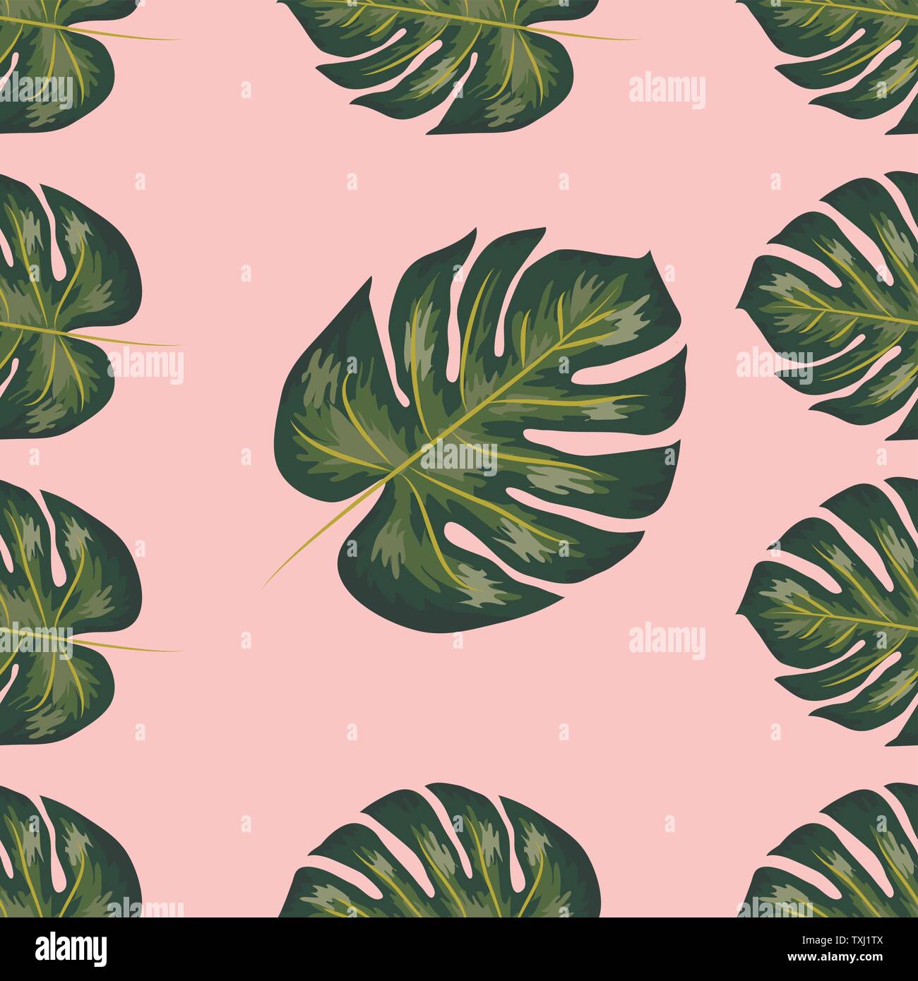 botanical seamless pattern with tropical leaves. Background design ...