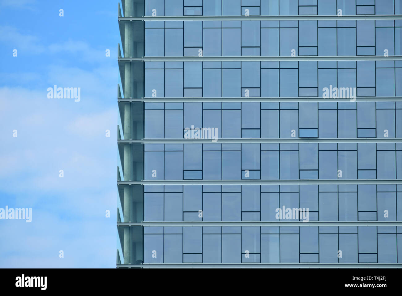 Blue curtain wall glass Stock Photo - Alamy