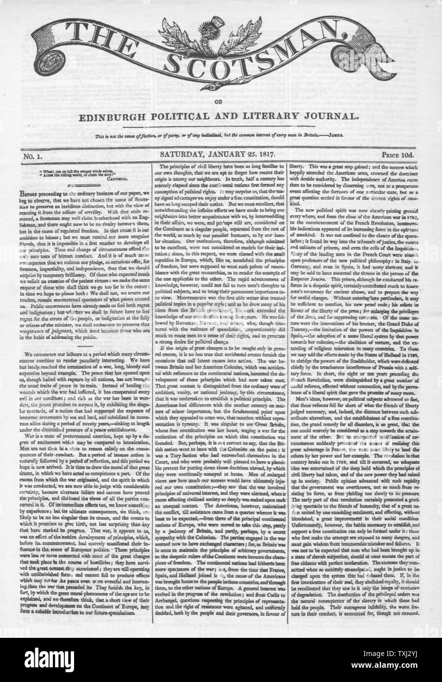 The scotsman newspaper hi-res stock photography and images - Alamy