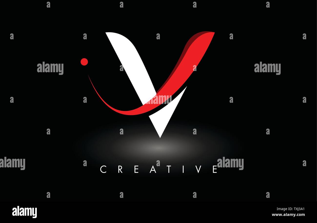 V Letter Design Logo. Letter V Icon Logo with Modern Swoosh vector ...