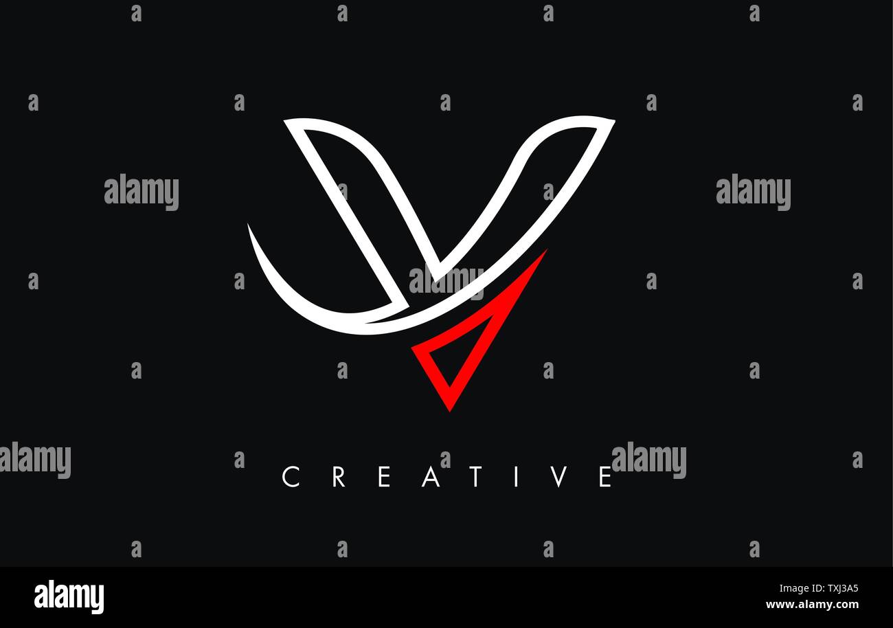 V Letter Design Logo. Letter V Icon Logo with Modern Swoosh vector ...
