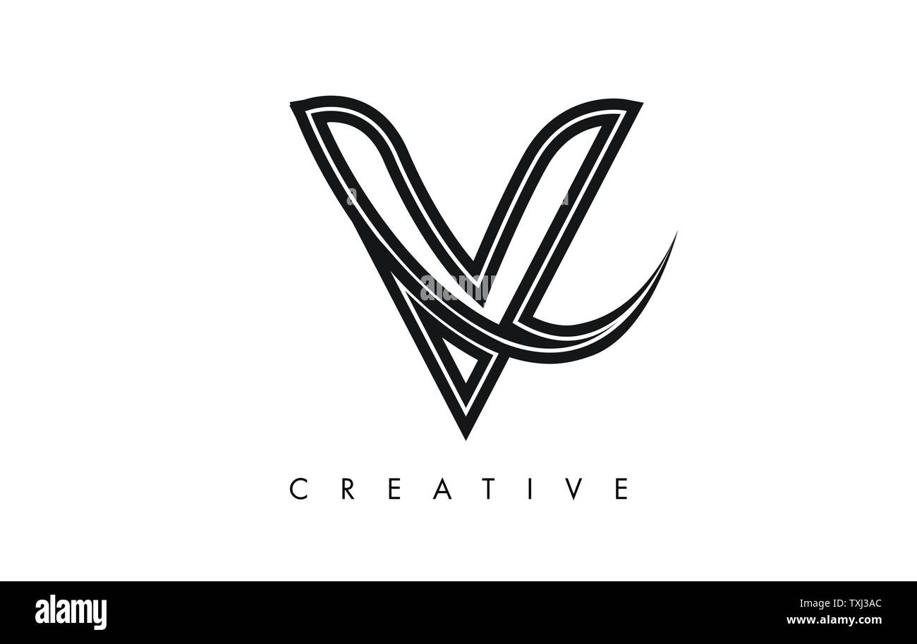 V Letter Design Logo. Letter V Icon Logo with Modern Swoosh vector ...
