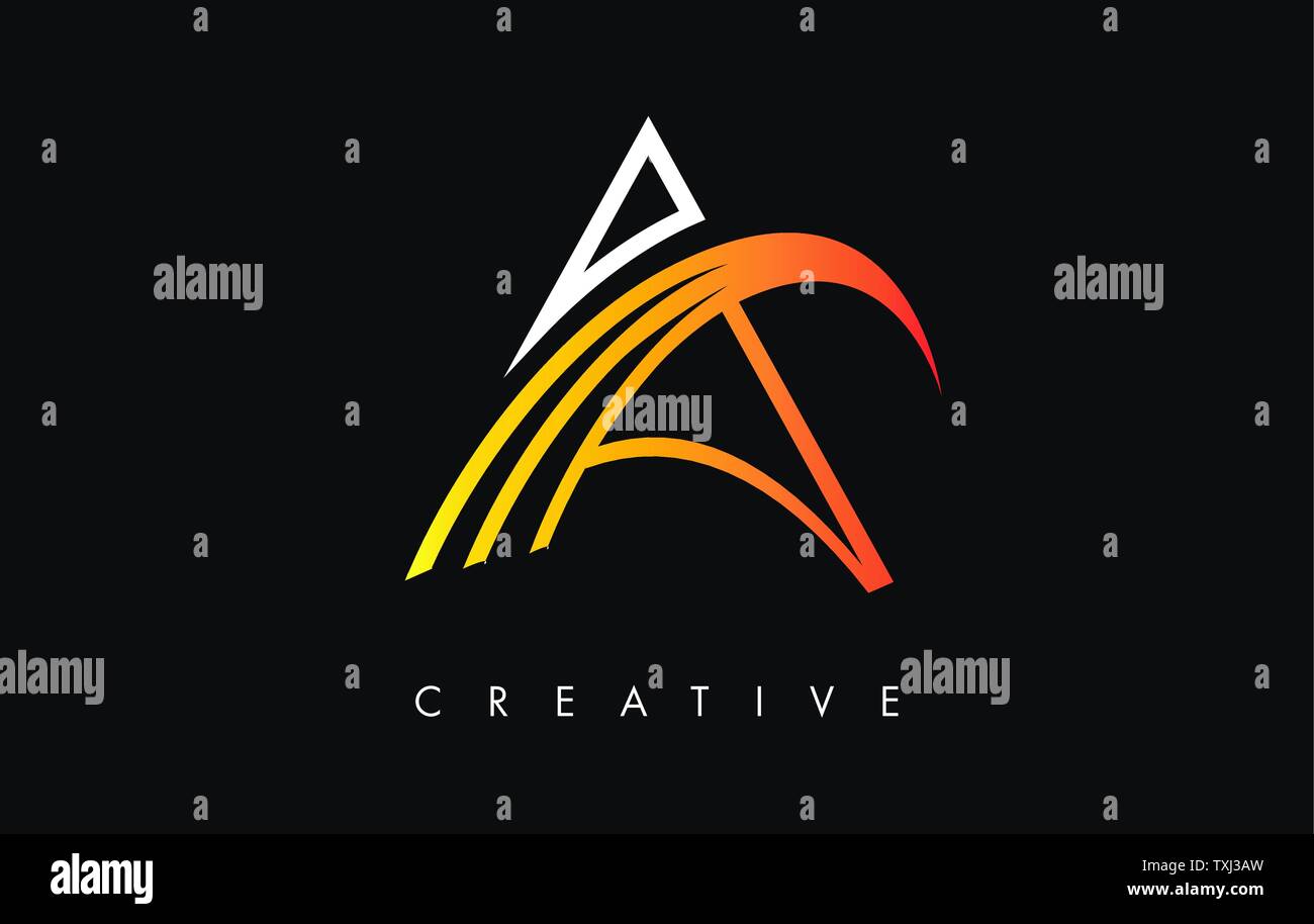 A Letter Design Logo. Letter A Icon Logo with Modern Swoosh vector ...