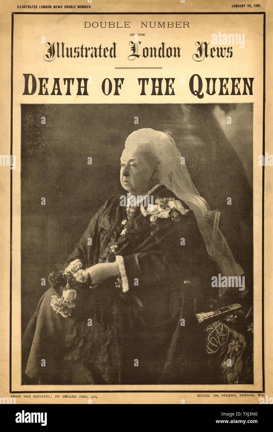1901 Illustrated London News Front Page Reporting Queen Victoria Dead 1901-illustrated-london-news-front-page-reporting-queen-victoria-dead