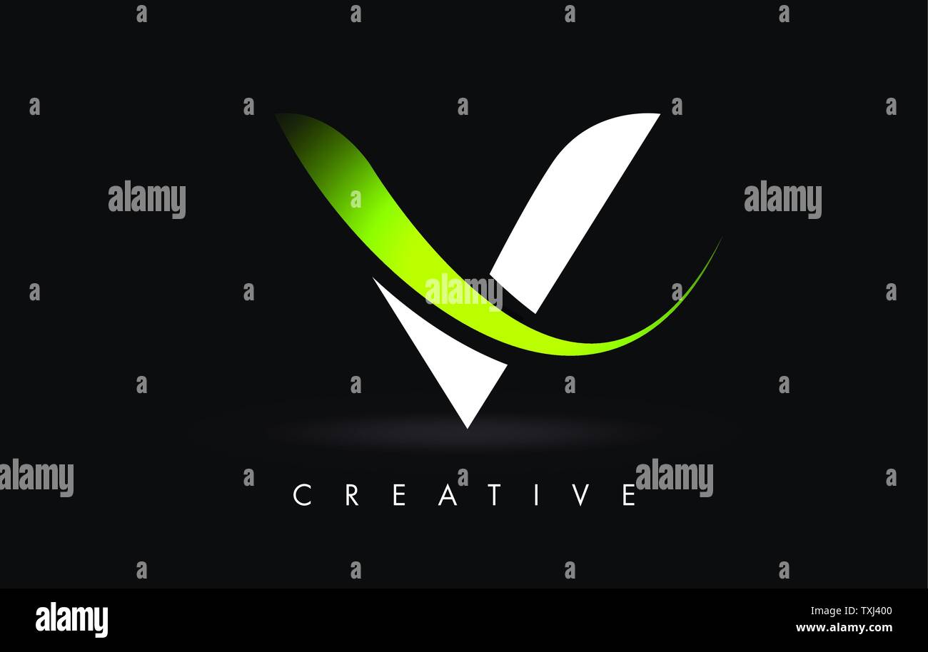 V Letter Design Logo. Letter V Icon Logo with Modern Swoosh vector ...