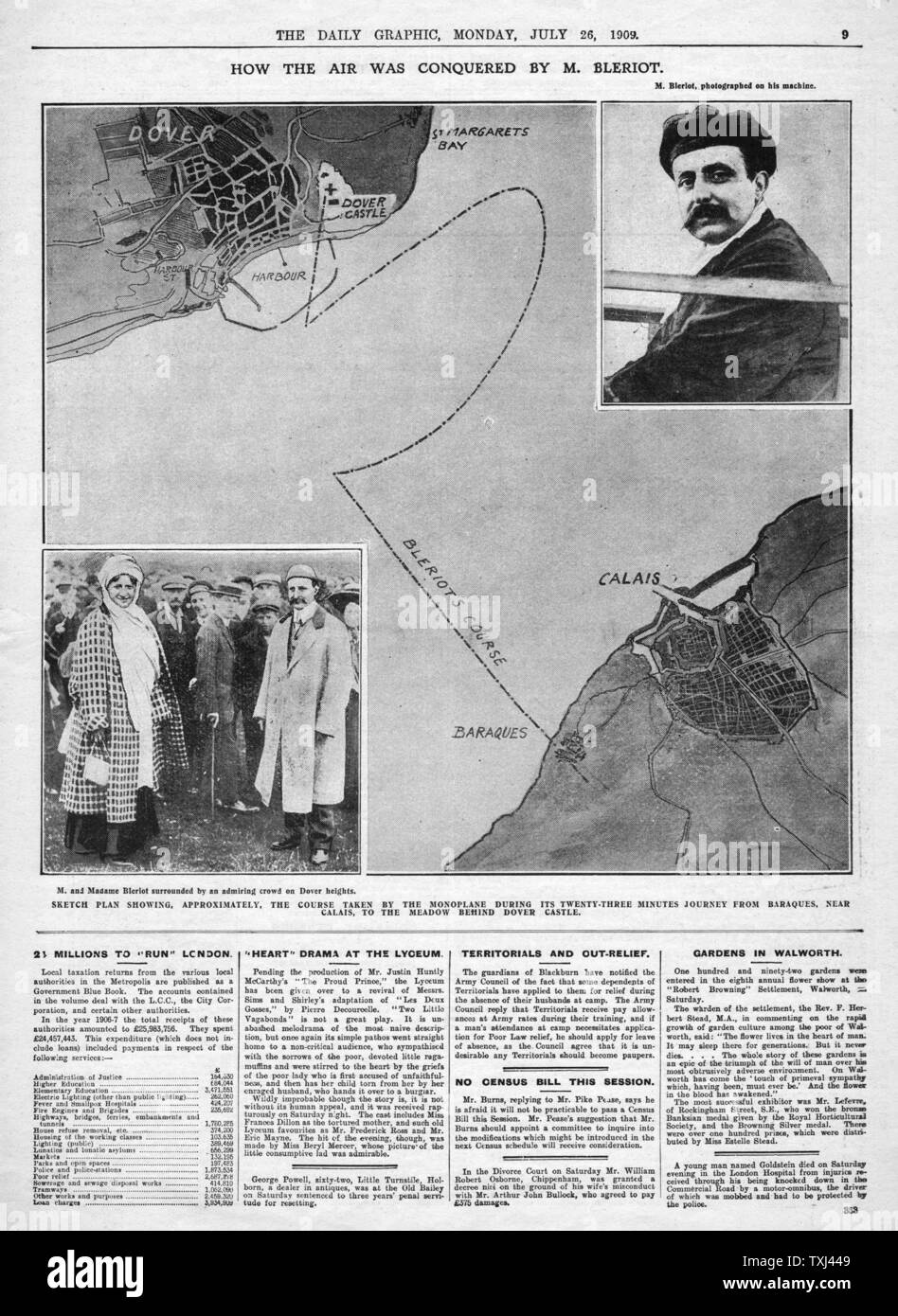 First flight english channel hi-res stock photography and images - Alamy