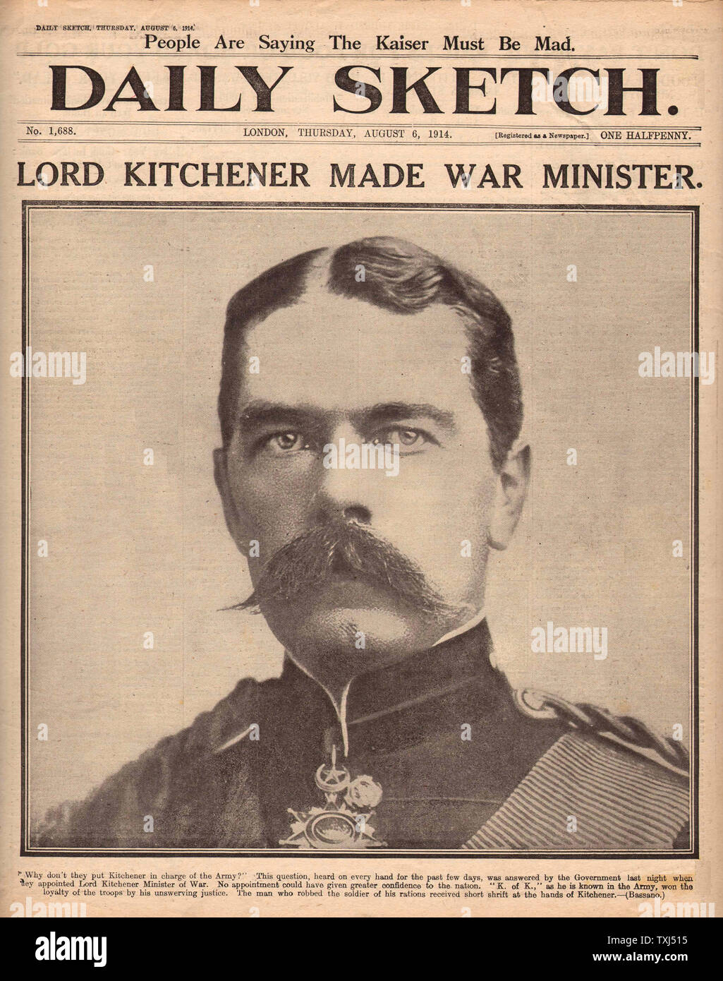 Kitchener 1914 hi-res stock photography and images - Alamy