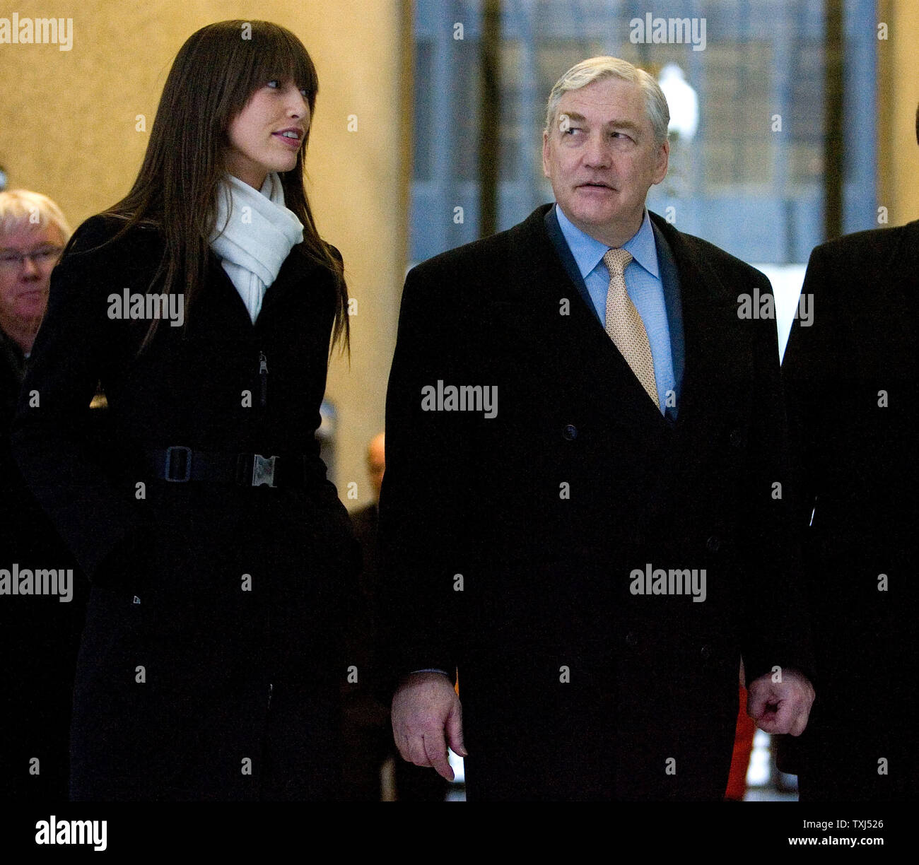 Former Media Mogul Conrad Black (R) leaves federal court with his ...