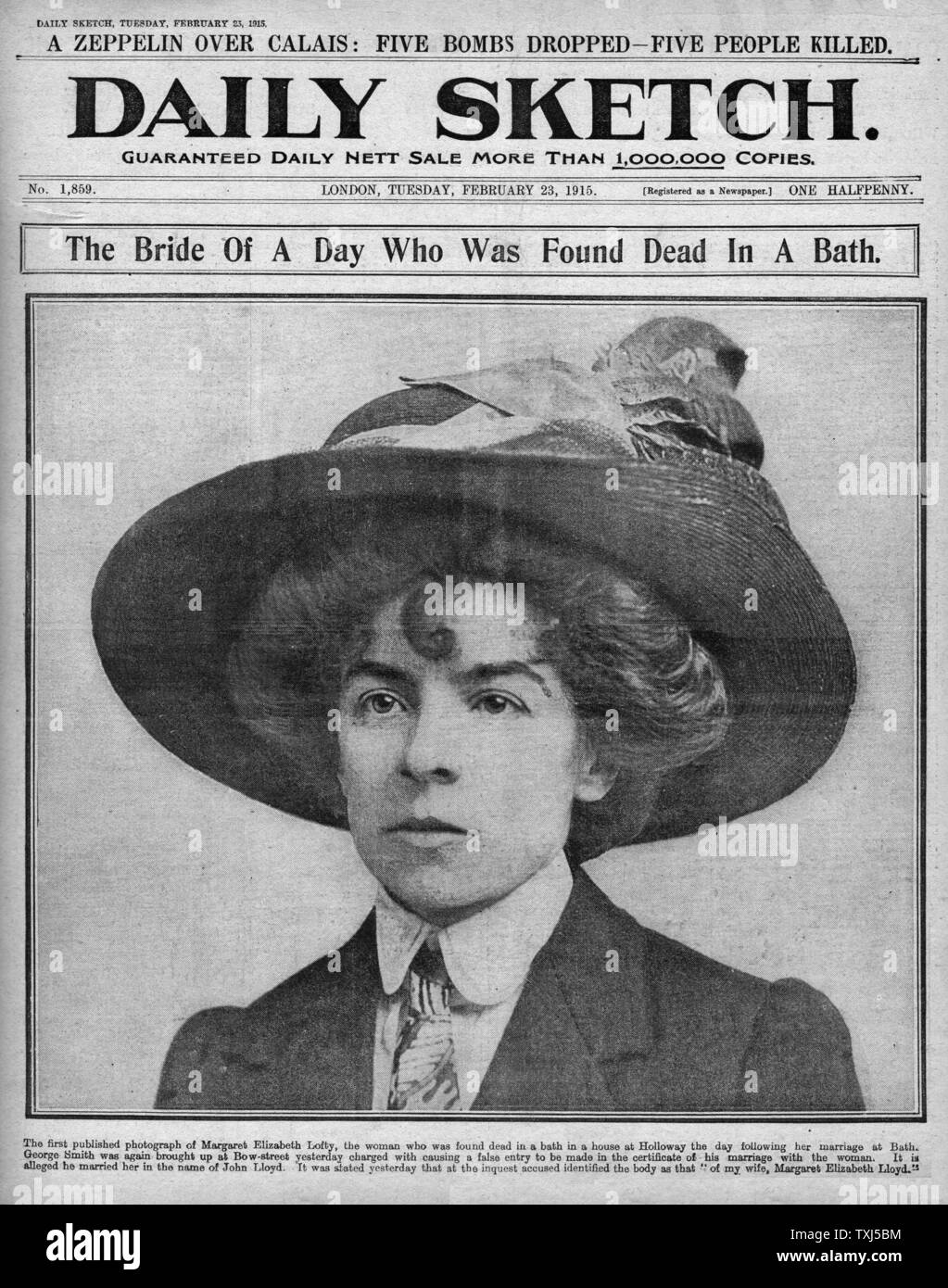 Brides in bath murder murder alice burnham 1915 Black and White Stock ...