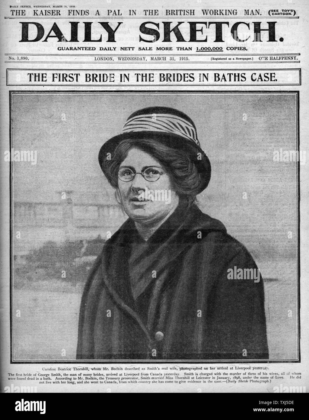 Brides in bath murder murder alice burnham 1915 Black and White Stock ...