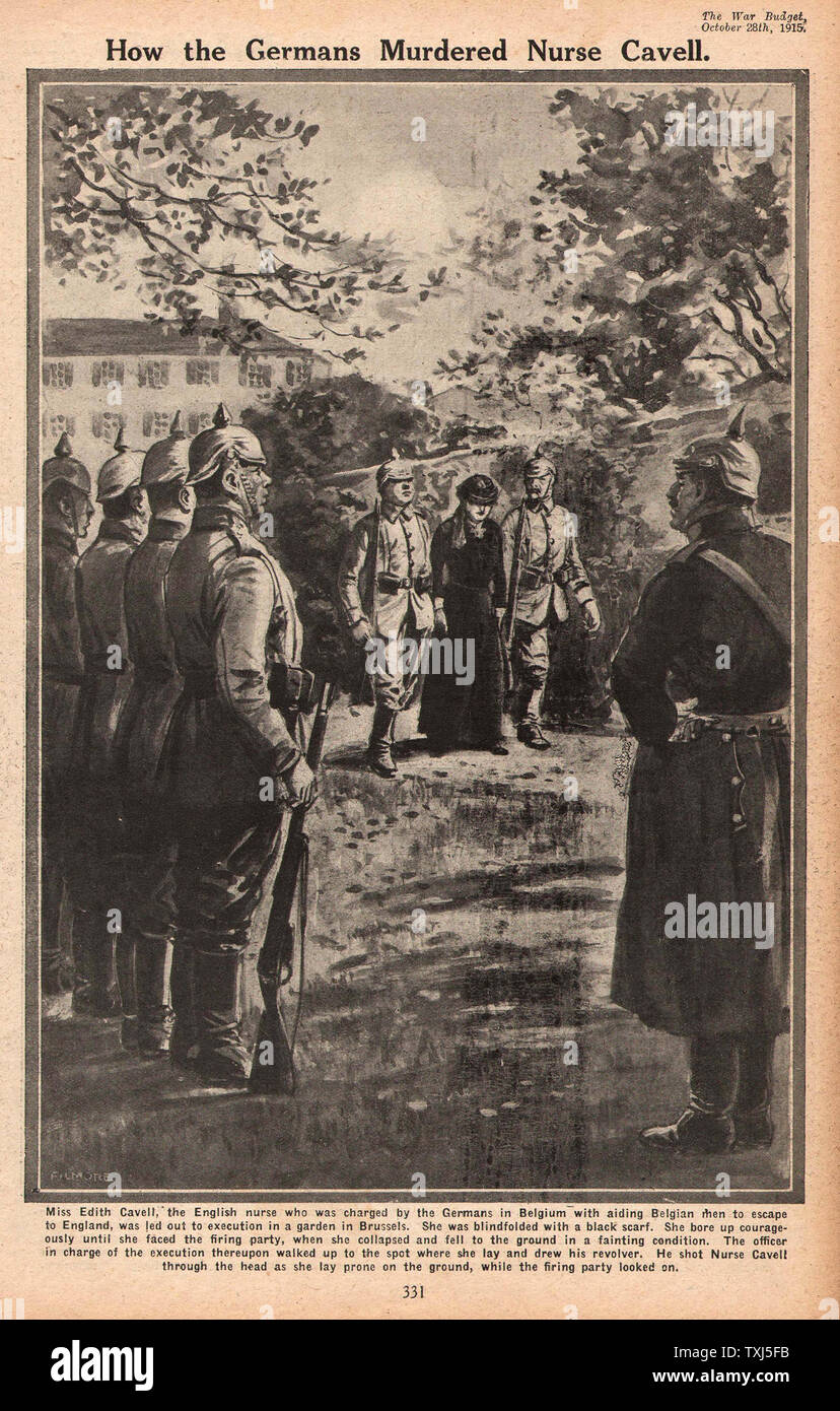 Edith cavell death hi-res stock photography and images - Alamy