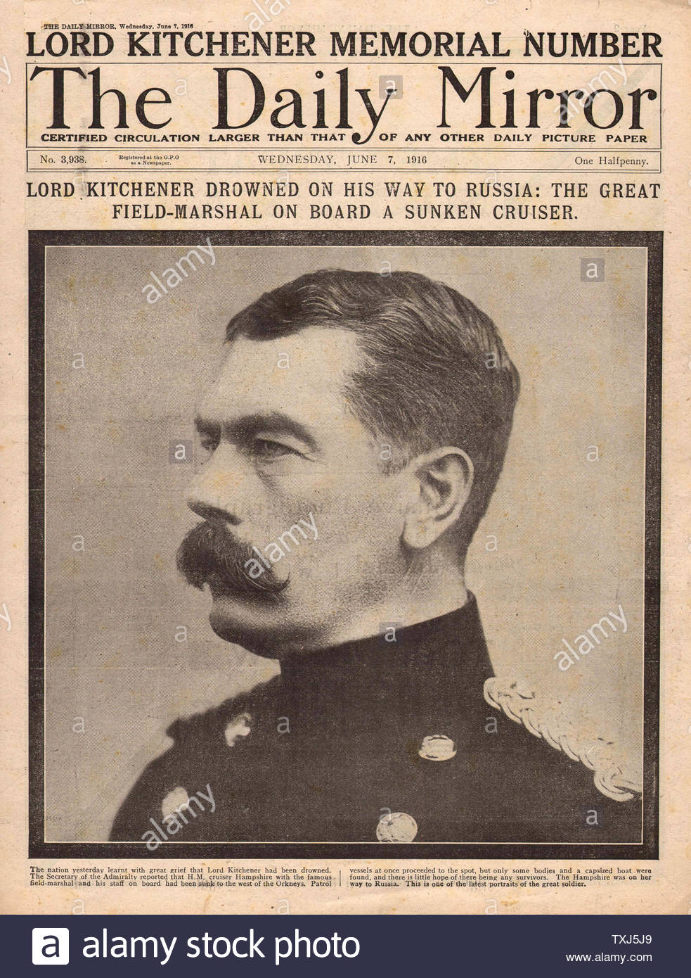 Lord Kitchener 1916 Stock Photos & Lord Kitchener 1916 Stock Images - Alamy