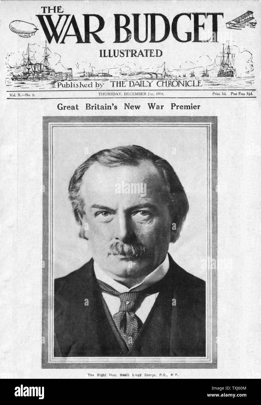 1916 The War Budget front page David Lloyd George Stock Photo - Alamy