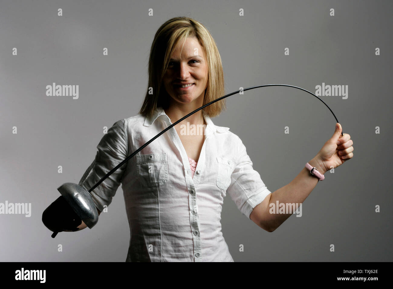 Modern pentathlete Mickey Kelly poses for a portrait at the 2008 U.S ...