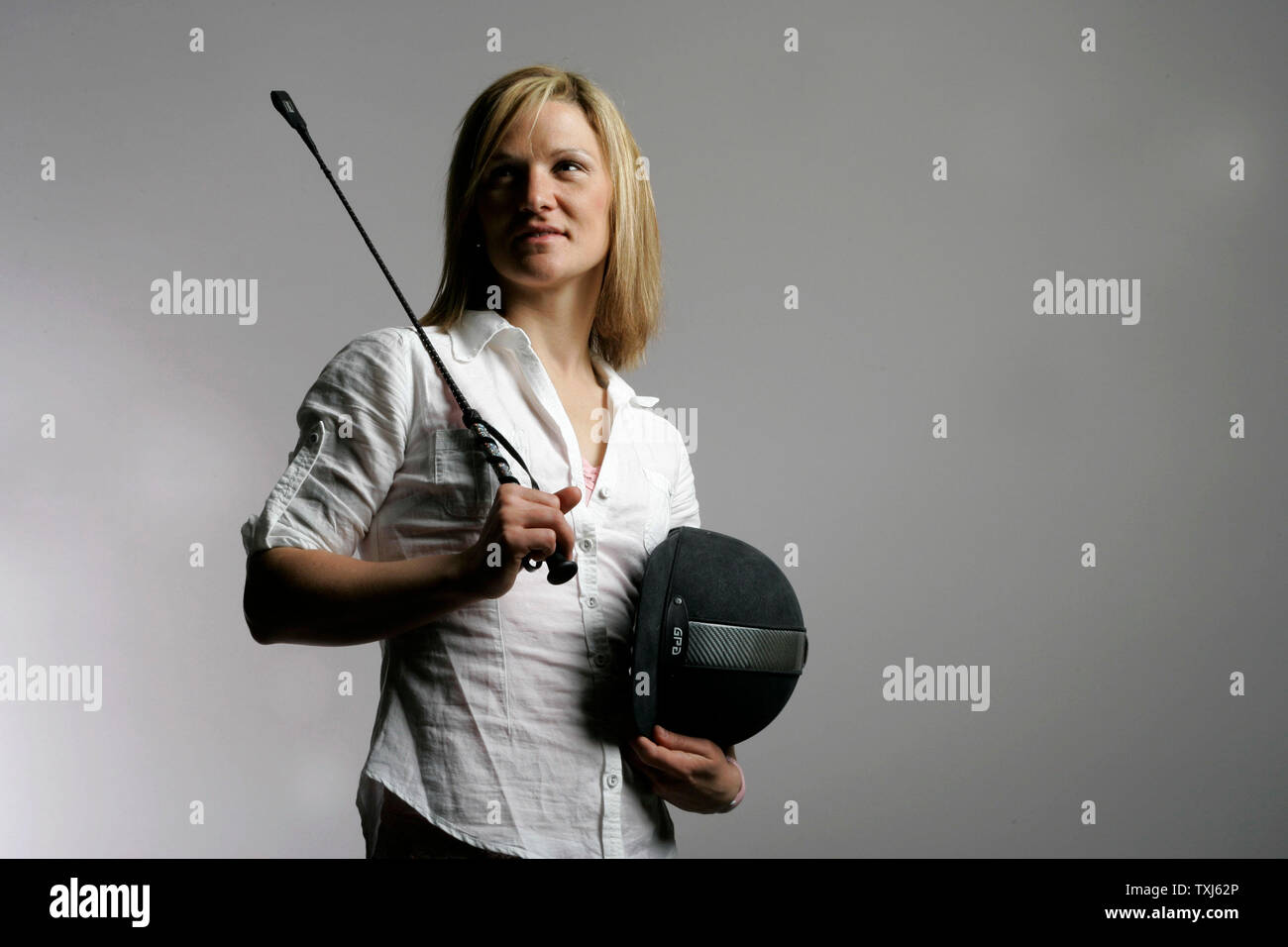 Modern pentathlete Mickey Kelly poses for a portrait at the 2008 U.S ...