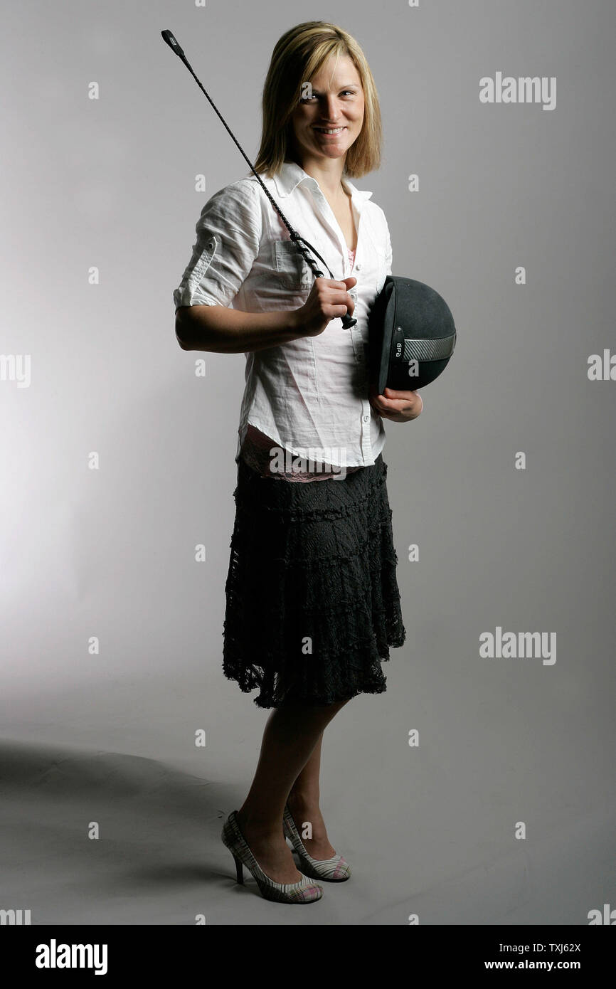 Modern pentathlete Mickey Kelly poses for a portrait at the 2008 U.S ...