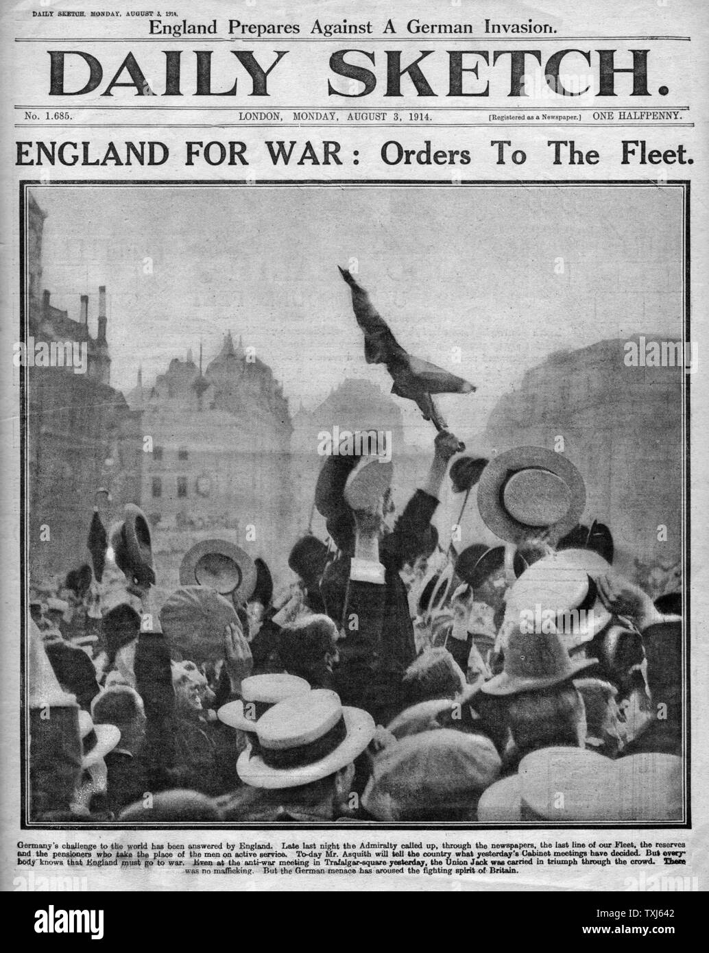 War 1914 england hi-res stock photography and images - Alamy