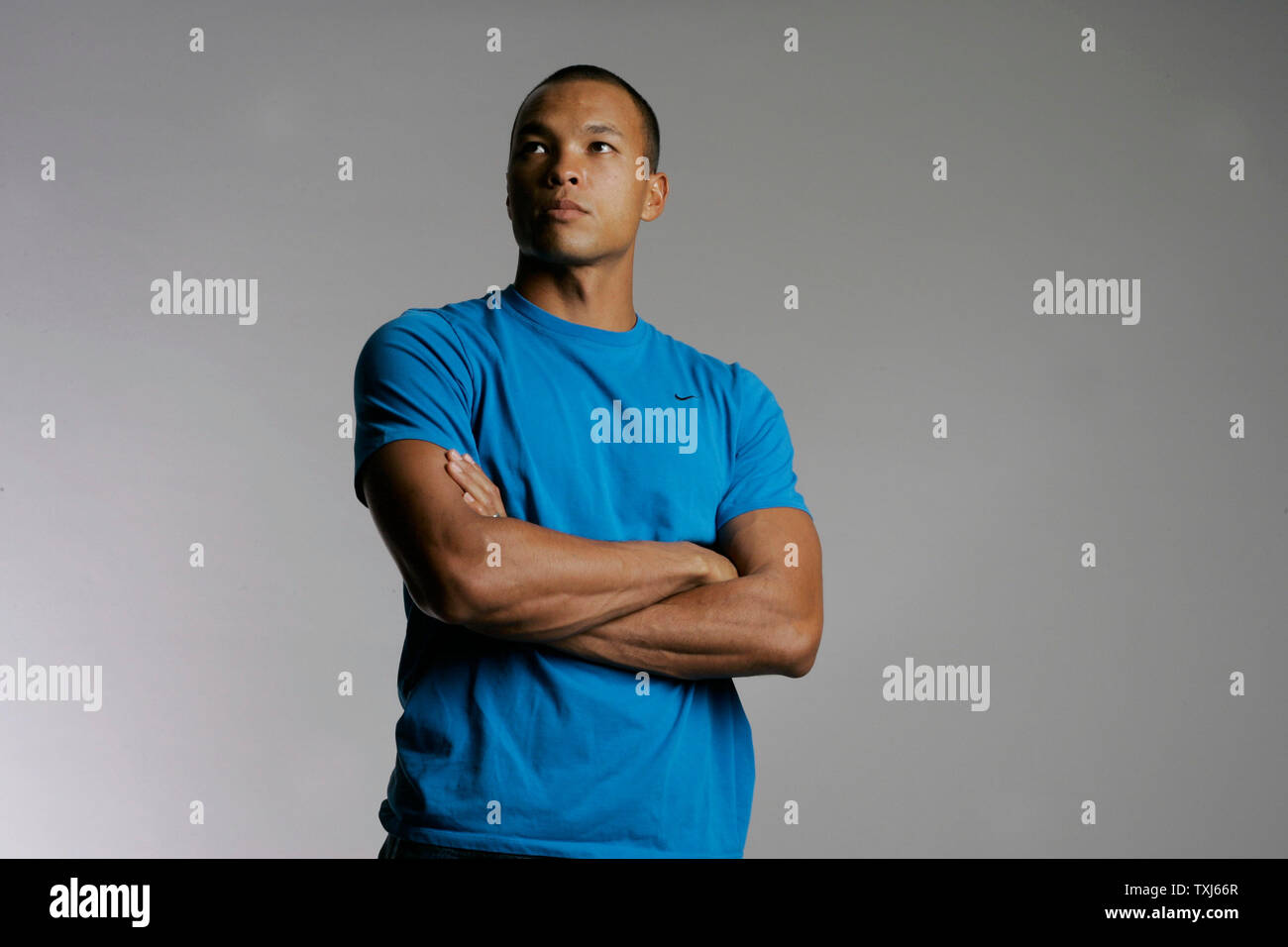 Track and Field athlete Bryan Clay poses for a portrait at the 2008 U.S ...