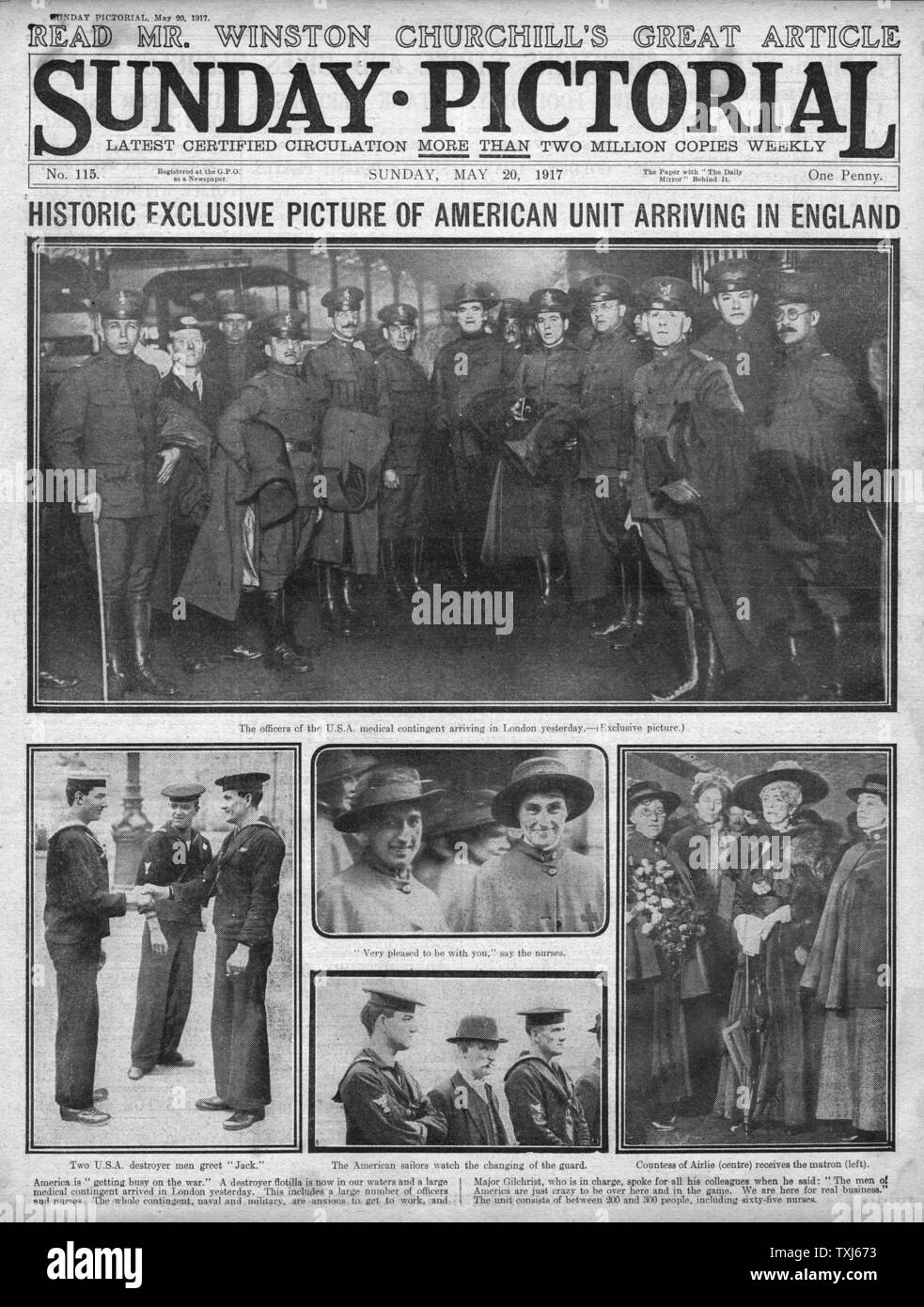 Sunday pictorial 1917 hi-res stock photography and images - Alamy