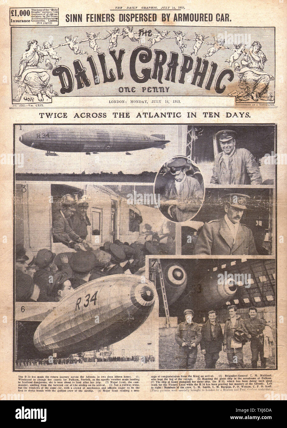 1919 daily graphic front page hi-res stock photography and images - Alamy