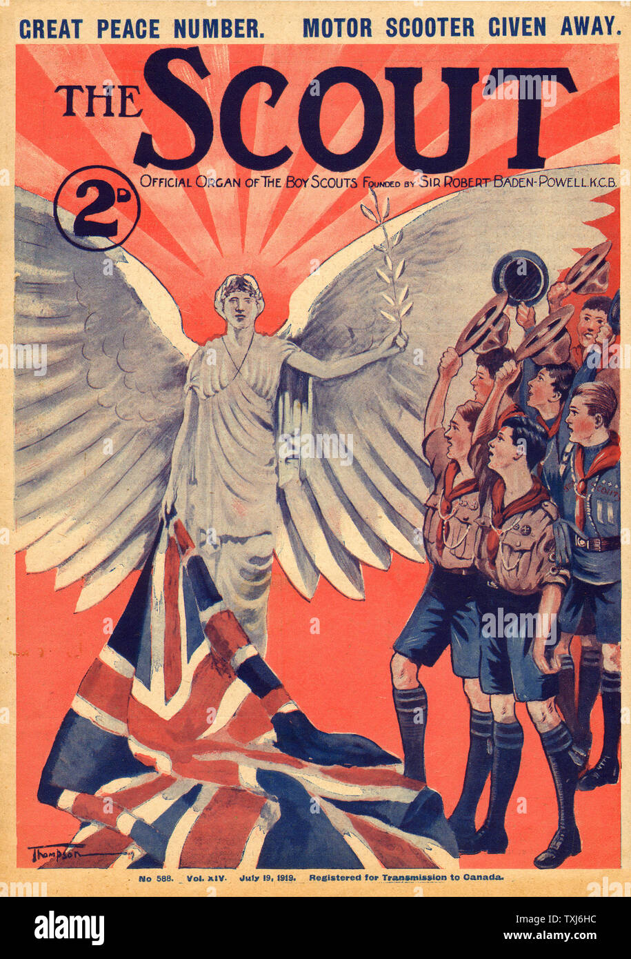 1919 The Scout magazine front page Peace Number Stock Photo - Alamy