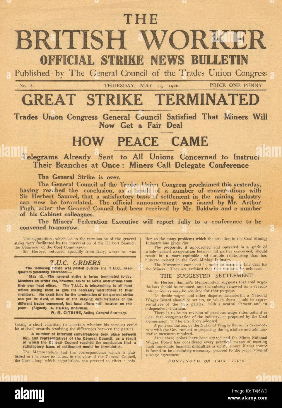 1926 General Strike High Resolution Stock Photography and Images - Alamy