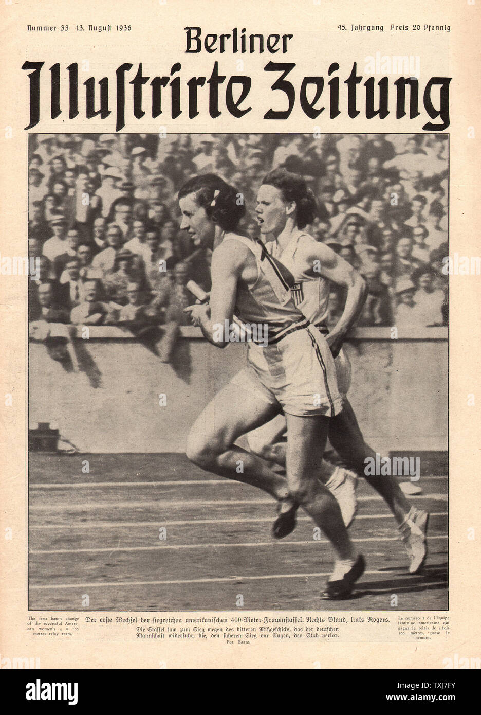 Jesse Owens 1936 Olympics Newspaper