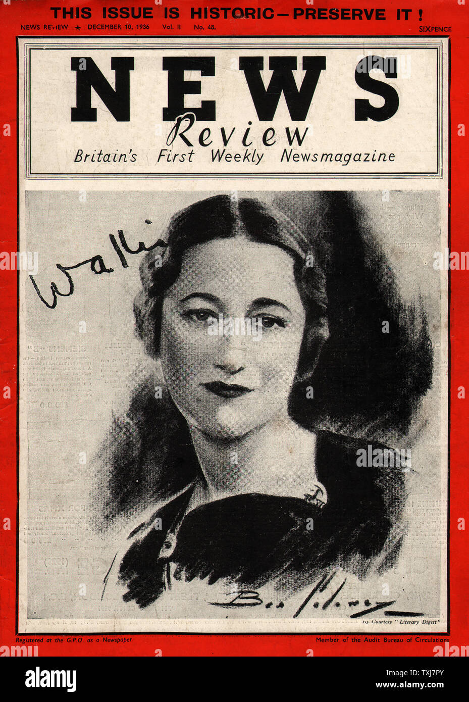 Edward Viii Abdication Newspaper High Resolution Stock Photography and ...