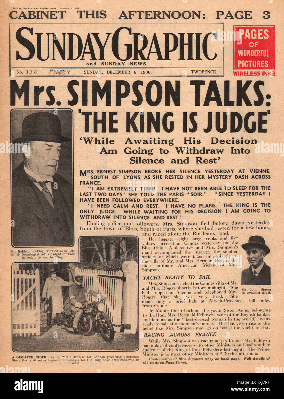 Abdication crisis 1936 hi-res stock photography and images - Alamy