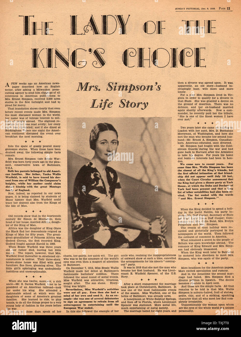 Edward viii abdication newspaper hi-res stock photography and images ...