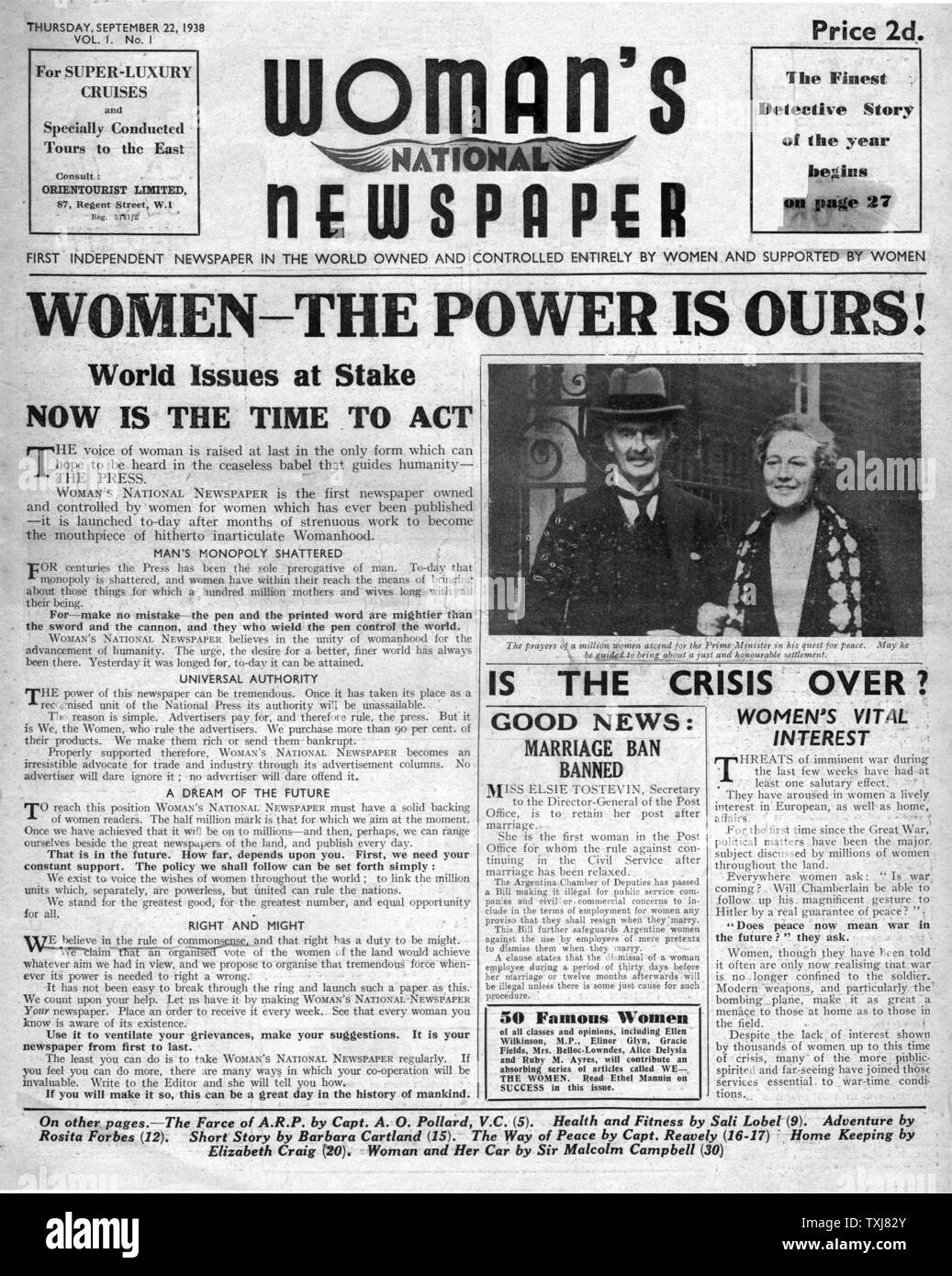 1938 newspaper hi-res stock photography and images - Alamy