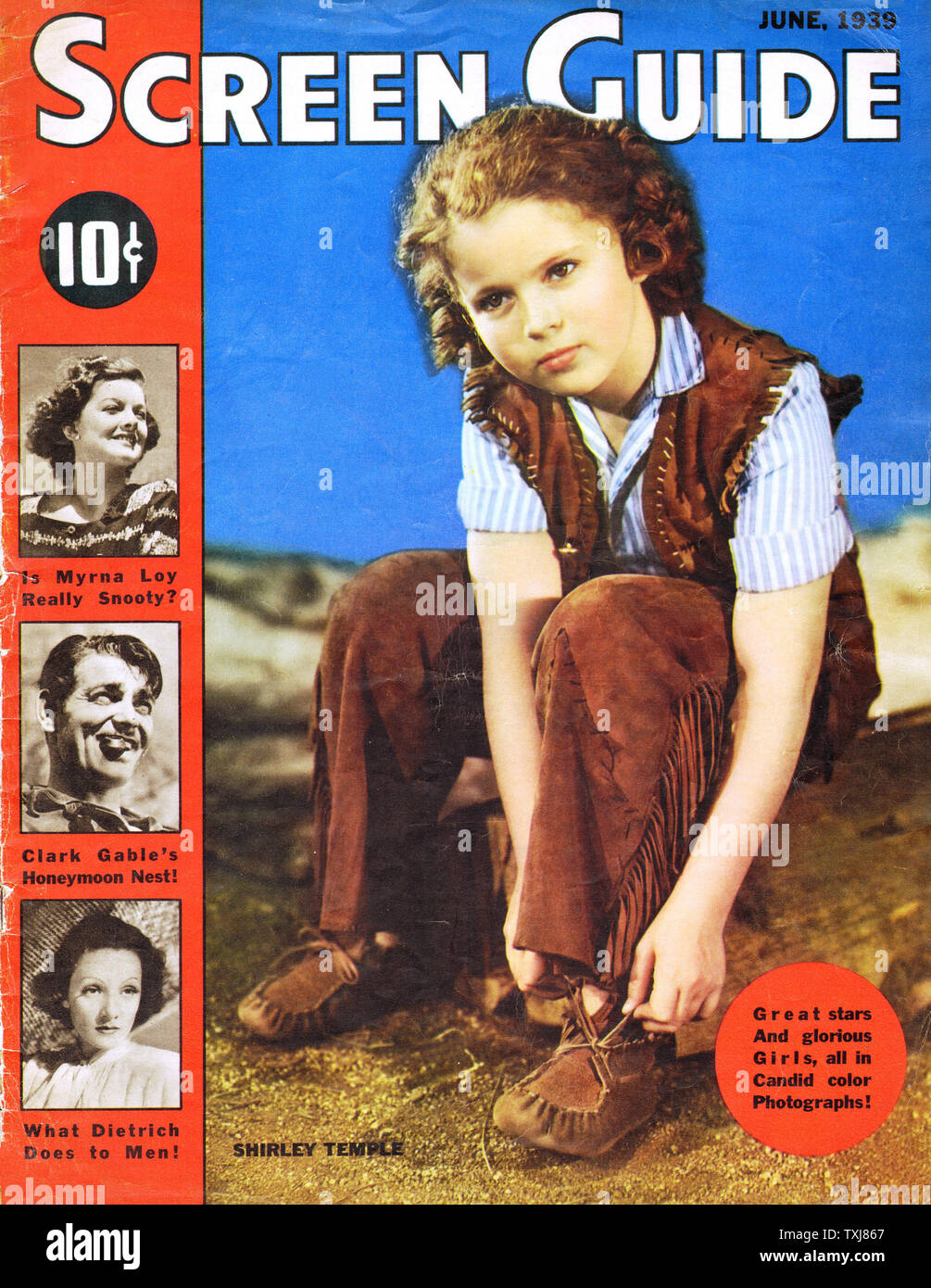 1939 Screen Guide Shirley Temple Stock Photo - Alamy
