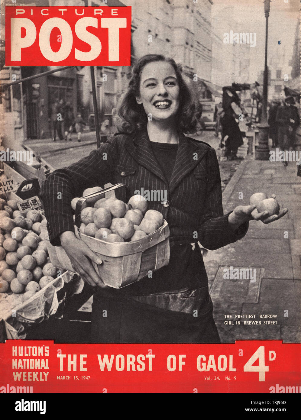 1947 Picture Post magazine front page showing a Barrow Girl in London's ...