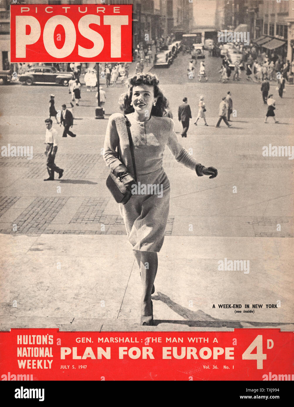 1947 Picture Post magazine front page showing Kathryn McLeod in New ...