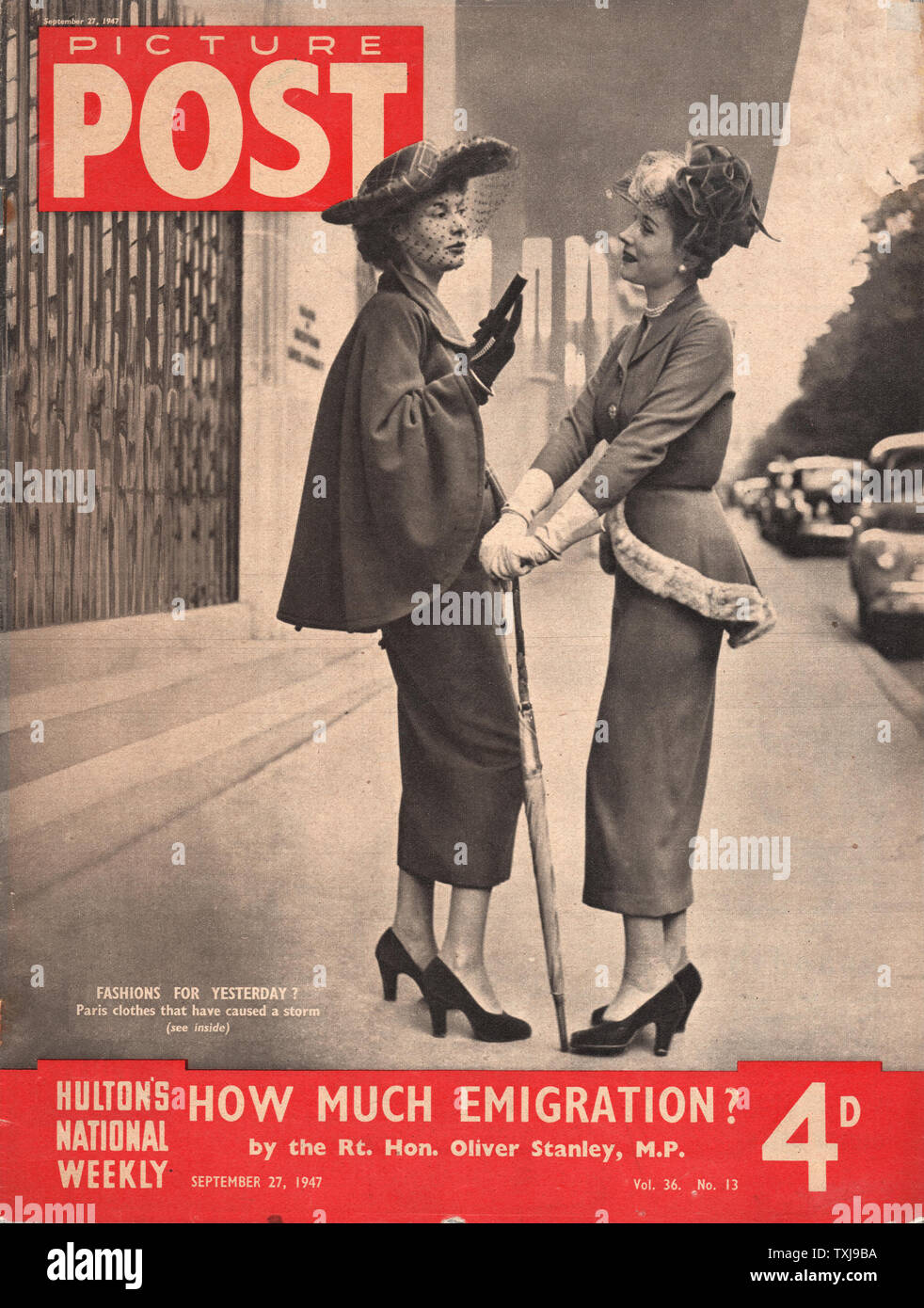 1947 Picture Post magazine front page showing two women in latest ...