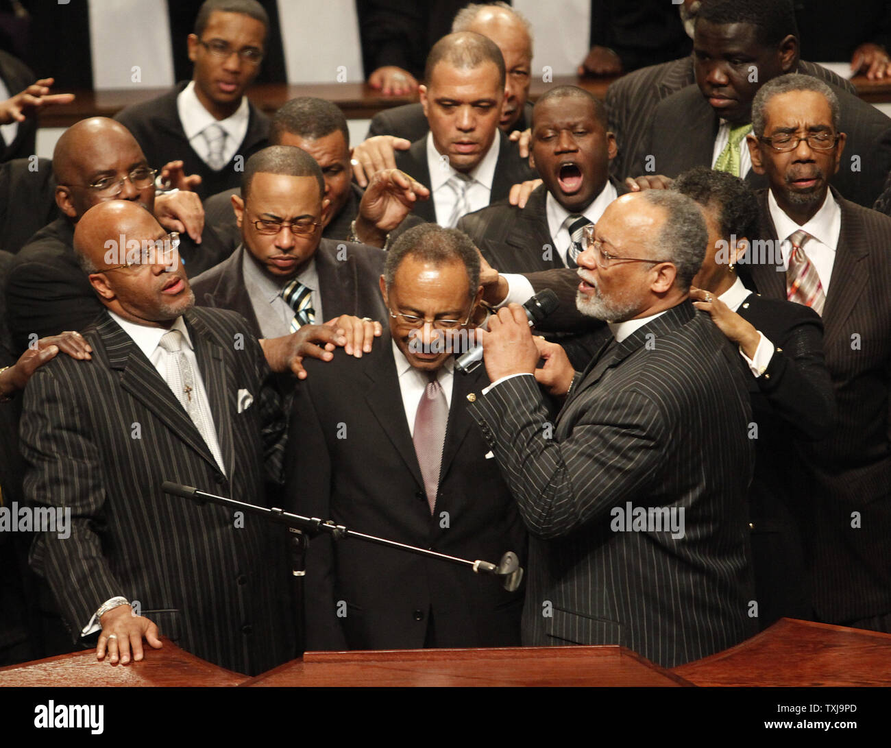 Rev. Stephen J. Thurston (L) and Rev. Albert Tyson (R) along with other ...