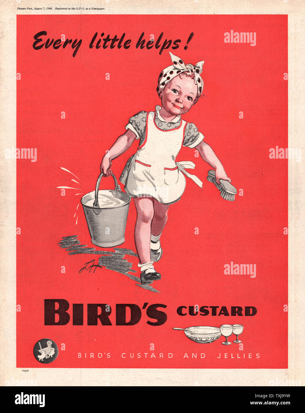 Birds custard advert hi-res stock photography and images - Alamy