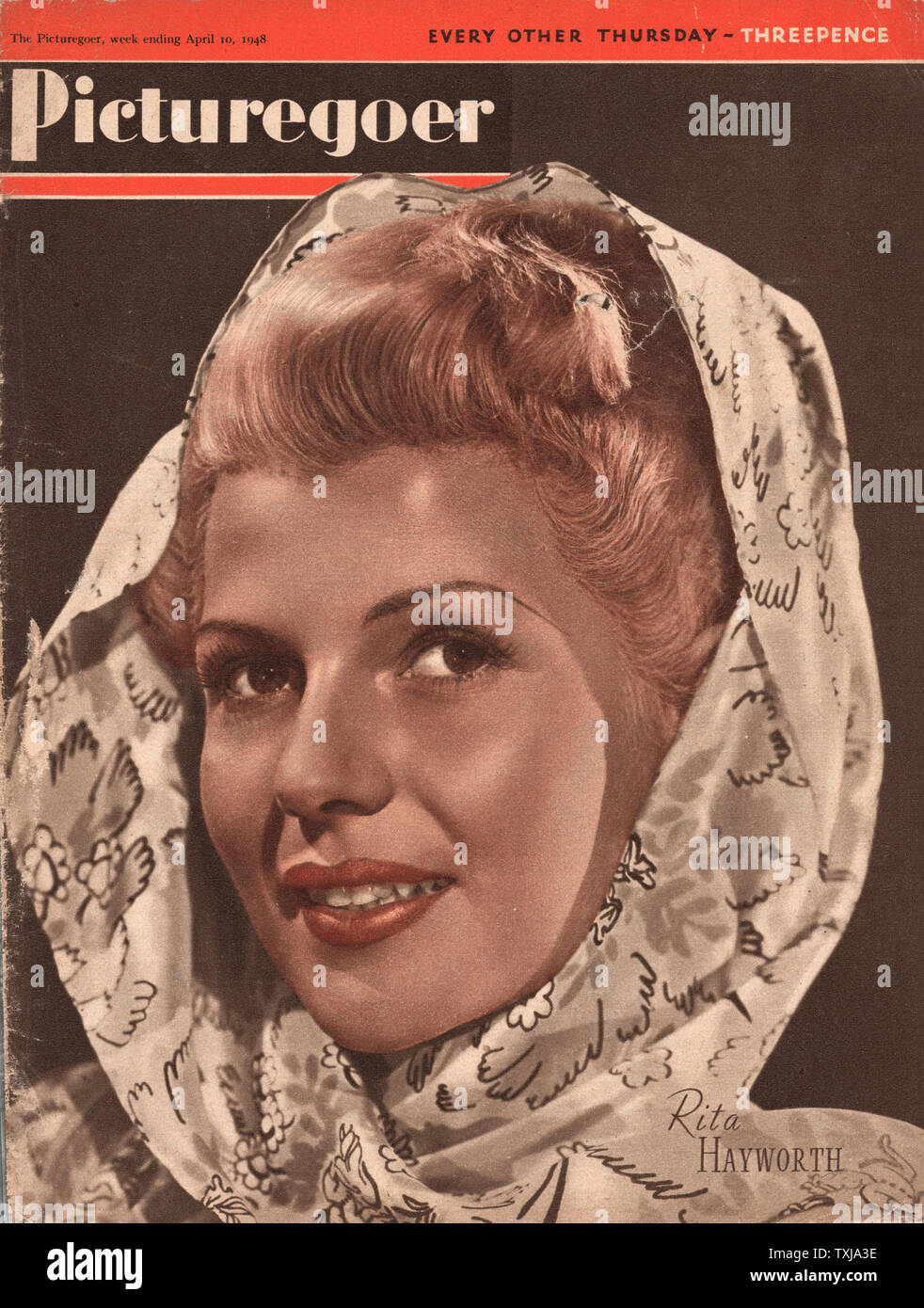 1948 Picturegoer magazine front page actress Rita Hayworth Stock Photo ...