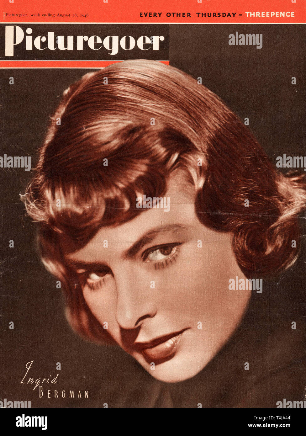 1948 Picturegoer magazine front page actress Ingrid Bergman Stock Photo ...